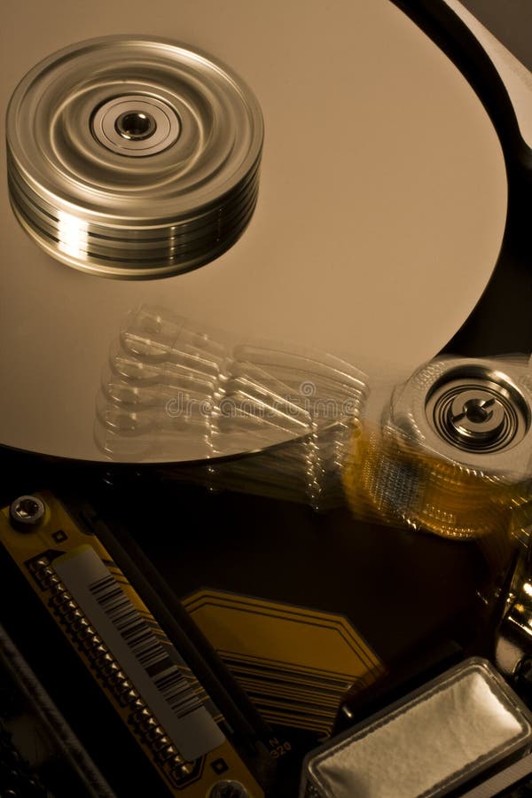 Hard Disk Drive in Motion - Four Stock Photo - Image of compartment ...