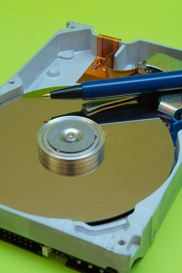 Hard Disk Drive - Pen Writing Stock Image - Image of giga, save: 1245047