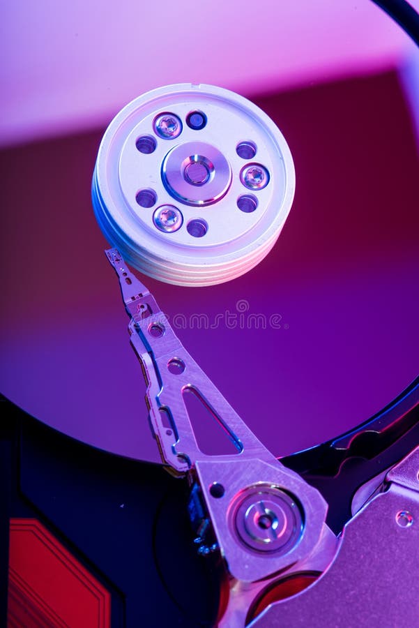 Hard disk drive plate stock photo. Image of file, head - 50176452