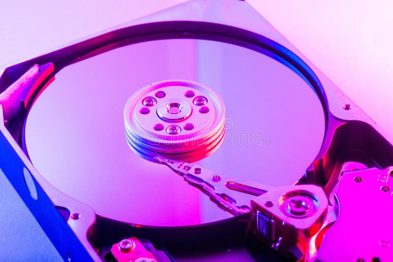 Hard disk drive plate stock photo. Image of file, head - 50176452