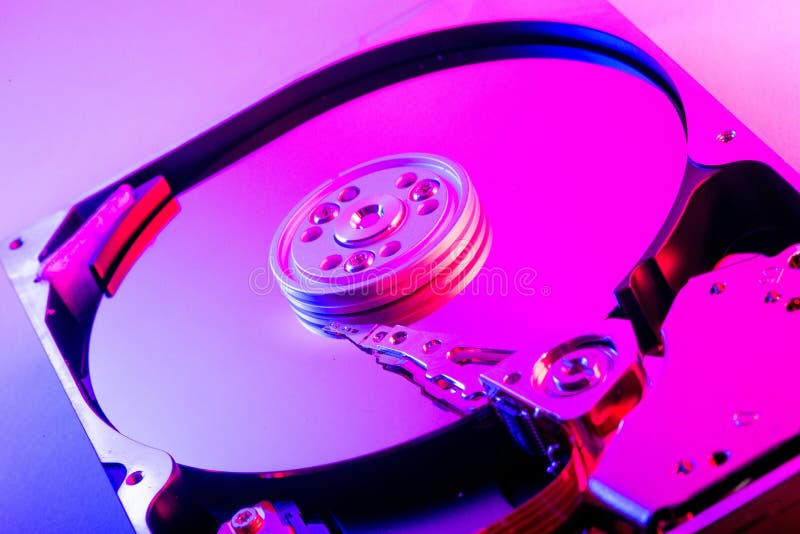 Hard disk drive plate stock photo. Image of file, head - 50176452