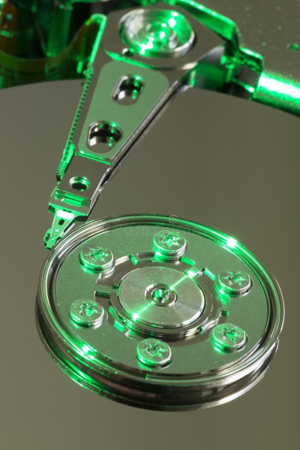Hard Disk Drive Platter: Inside a Hard Disk Drive (macro) Stock Photo ...