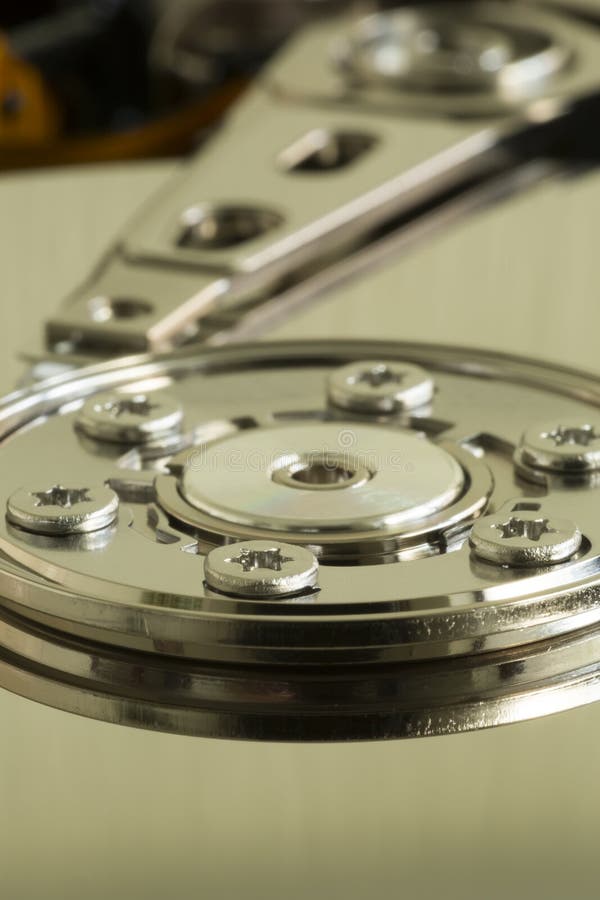 Hard Disk Drive Platter: Inside a Hard Disk Drive (macro) Stock Photo ...