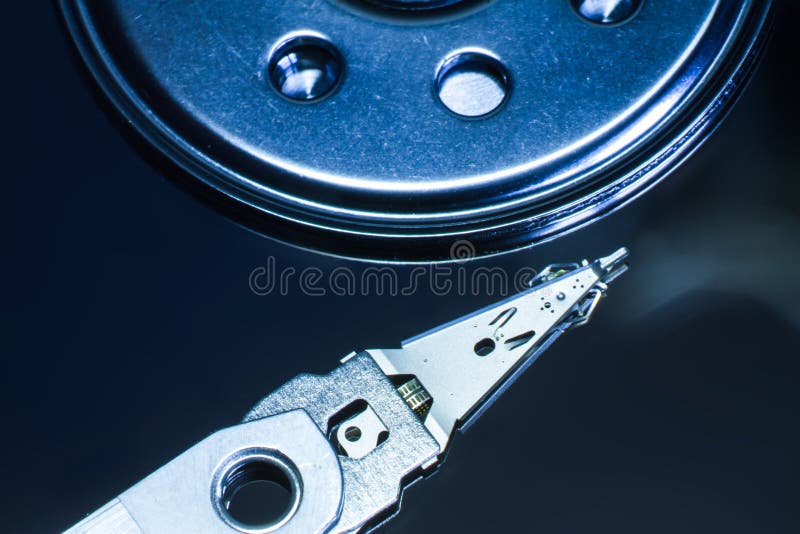 Hard disk drive read head. stock image. Image of drive - 71843047
