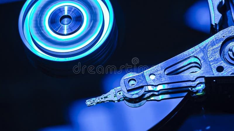 Hard Disk Drive Reading Data with Spinning Platters and Moving Actuator ... Hard Disk Drive Reading Data with Spinning Platters and Moving Actuator ...