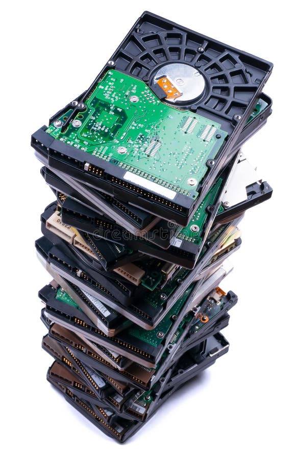 Stack hard disk drives stock photo. Image of electrical - 33090252