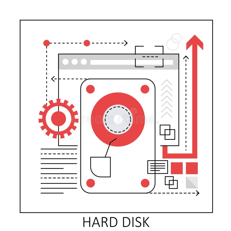 Hard disk drive storage stock vector. Illustration of serial - 271451109