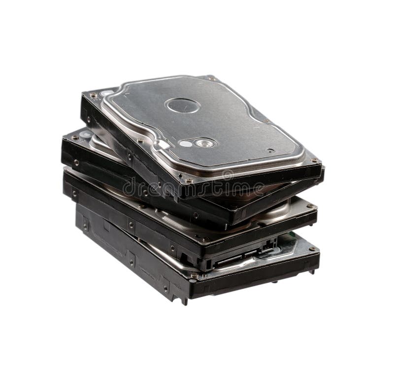 Stack Of Computer Hard Drives Stock Image - Image of write, platters ...