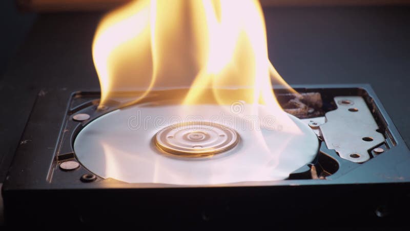 Hard Disk Failure, Computer Hdd on Fire. Technology Crash Concept ...