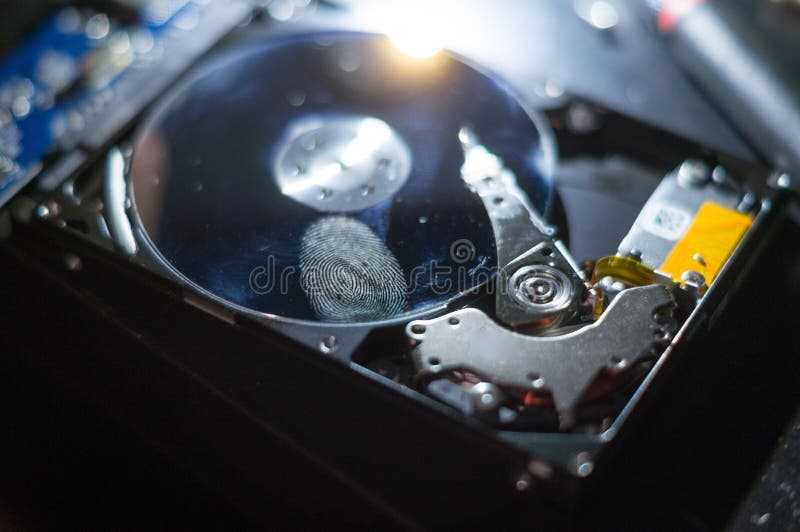 Hard Disk with Fingerprint Data Protection with Cybersecurity Stock ...