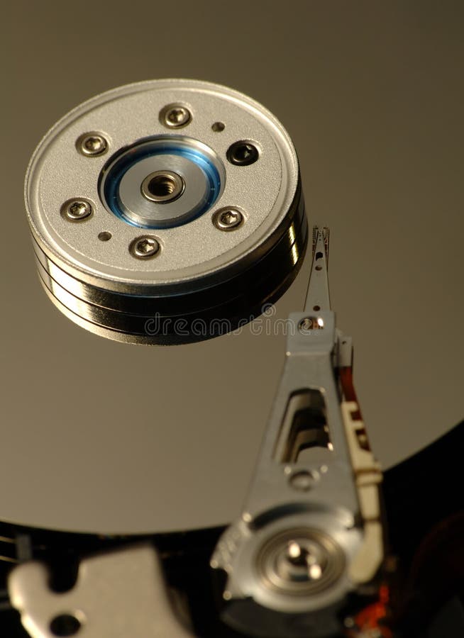 Hard Disk With Read-write Head Stock Photo - Image of data, component ...