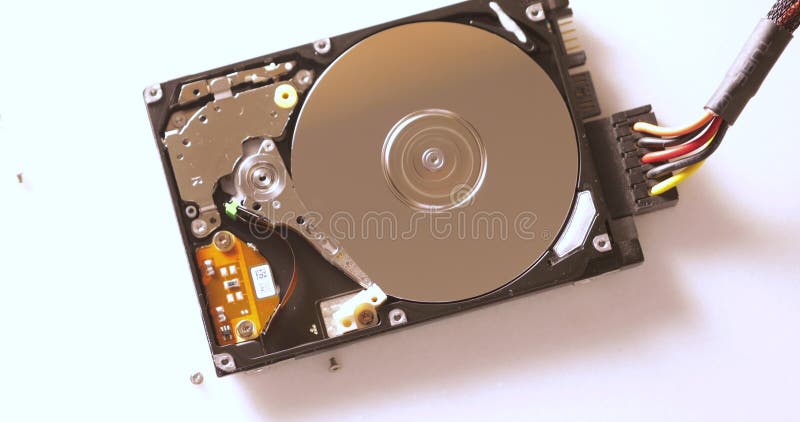 The Hard Disk Head Reads the Data, Top View. Stock Video - Video of ...