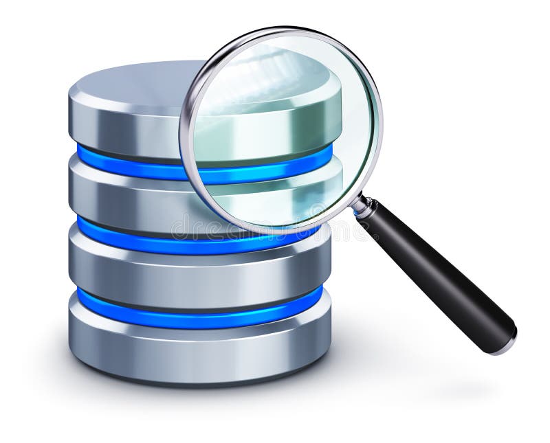 Hard Disk and Database Icon Stock Illustration - Illustration of ...