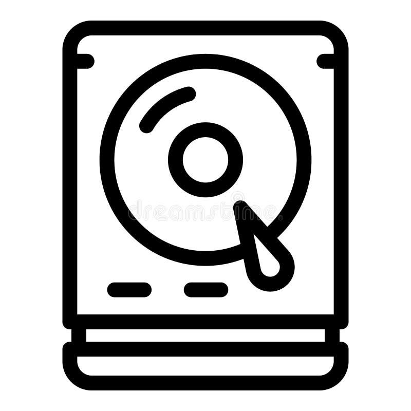 Hard Disk Icon, Outline Style Stock Vector - Illustration of isolated ... Hard Disk Icon, Outline Style Stock Vector - Illustration of isolated ...