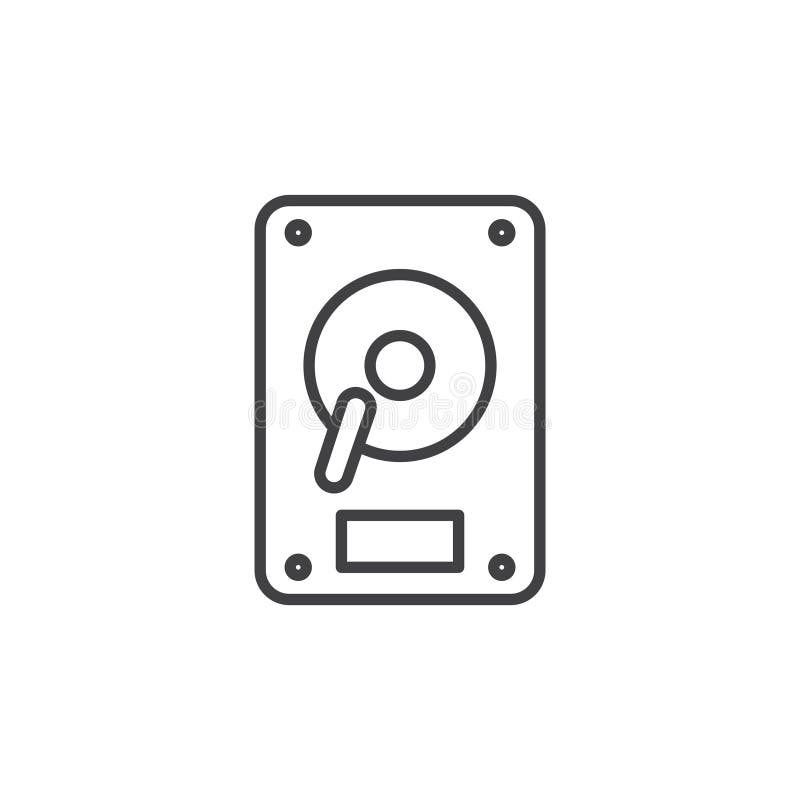 Hard Disk Icon Set. Internal Memory Drive Vector Symbol. Hdd Storage ...