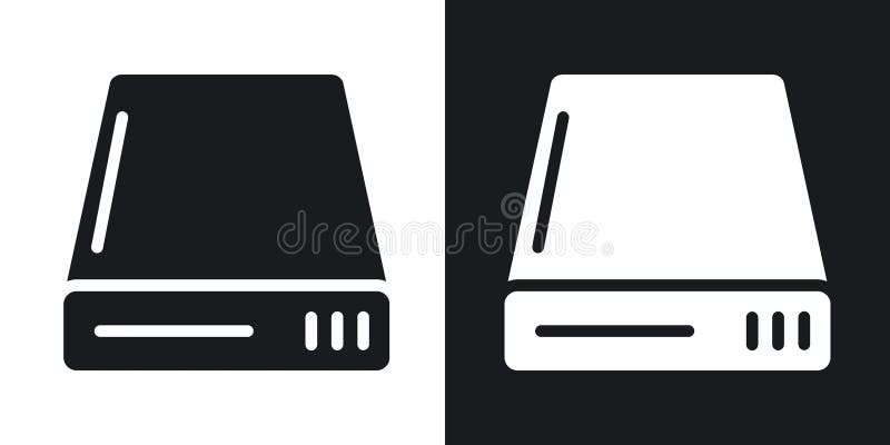 Hard Disk Icon Set. Internal Memory Drive Vector Symbol. Hdd Storage ...