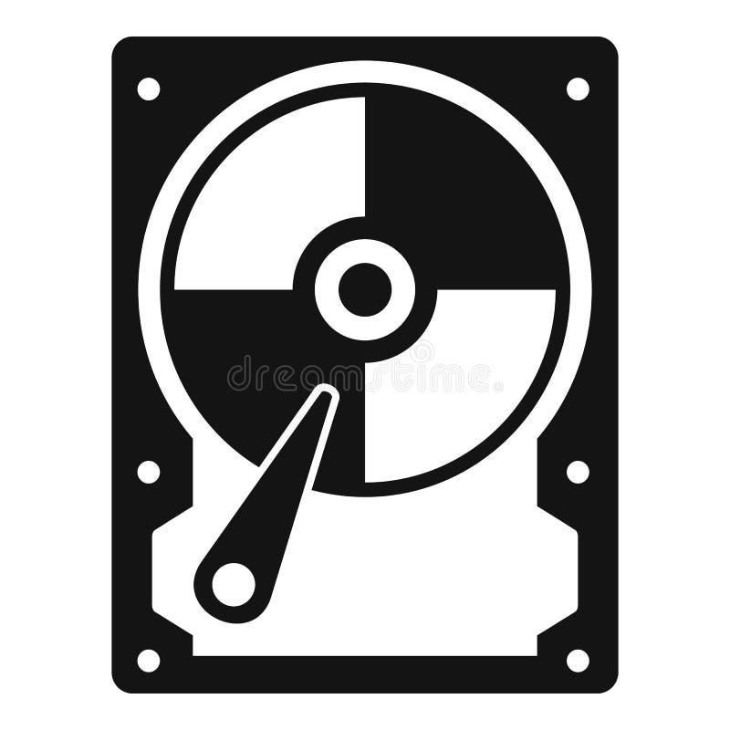 Hard Disk Icon, Simple Style Stock Vector - Illustration of object ...