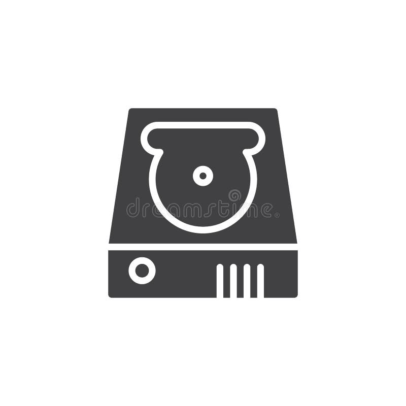 Hard disk icon vector stock vector. Illustration of hardware - 107269843