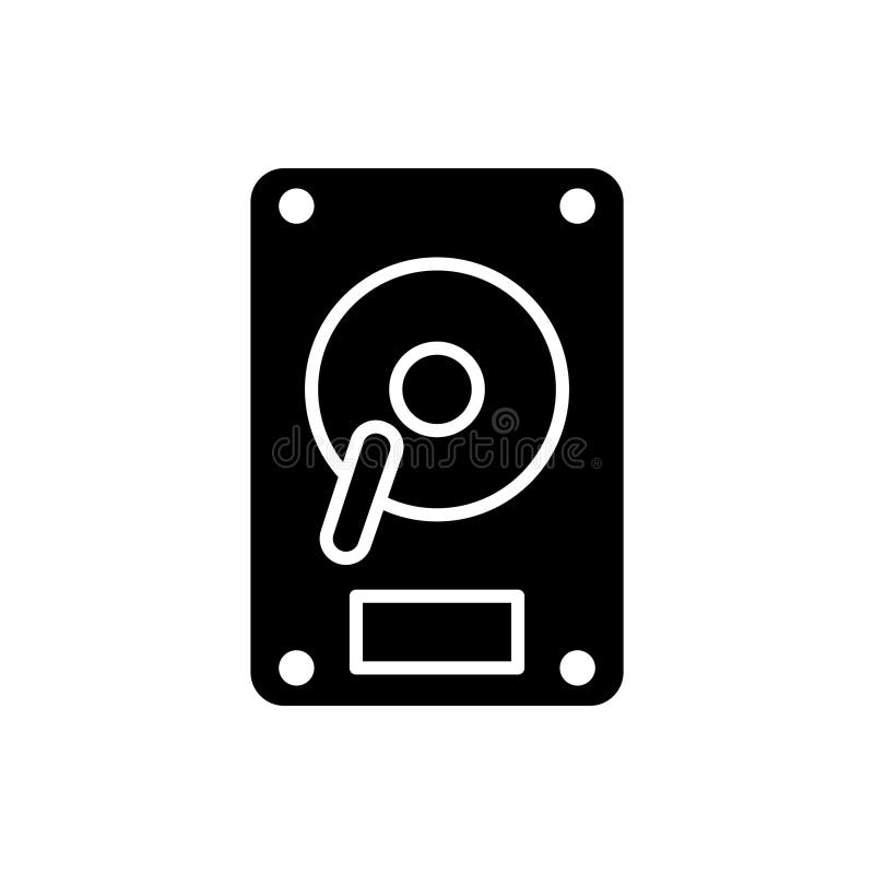 Hard Disk Icon Set. Internal Memory Drive Vector Symbol. Hdd Storage ...