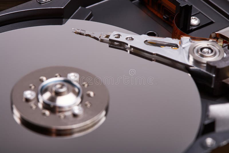 Hard disk inside stock image. Image of printing, contact - 77530465