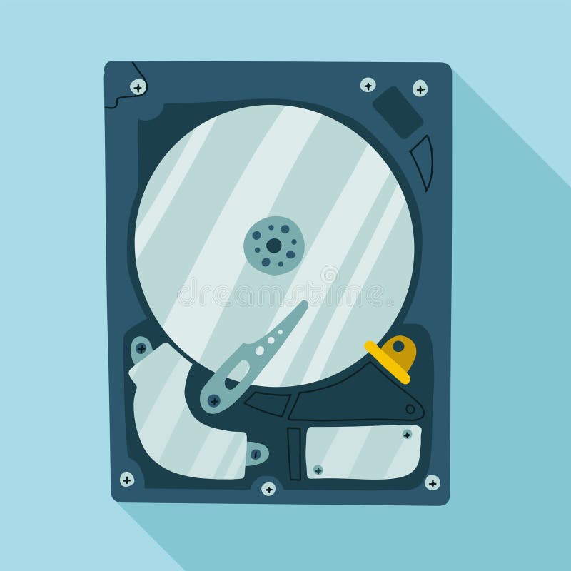 Hard Disk Internal Computer Flat Vector Illlustration with Shadow. PC ...