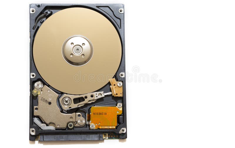 Hard Disk Internal Structure with White Background Stock Photo - Image ...