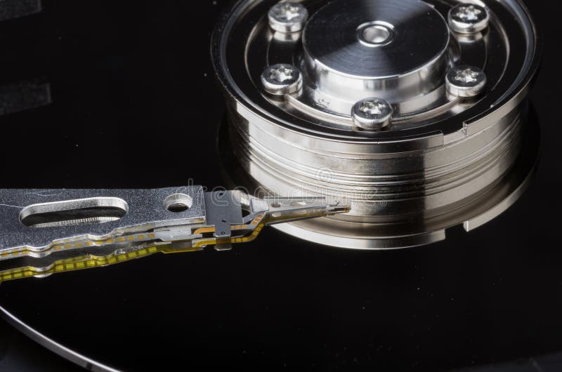 Hard Disk Internals with Platter and Head Stock Photo - Image of ...