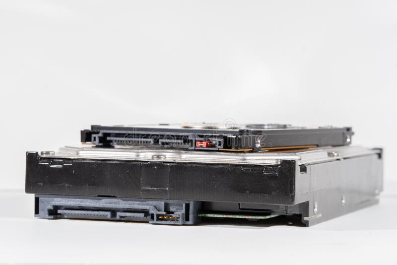 Hard Disk Isolated on a White Background. Stock Image - Image of file ...