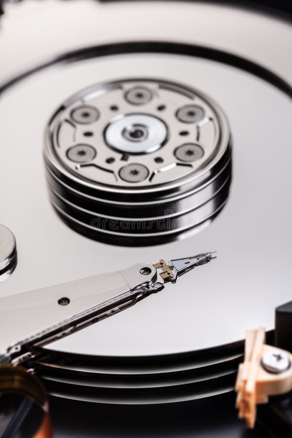 Hard disk memory close-up stock photo. Image of electronics - 91099956