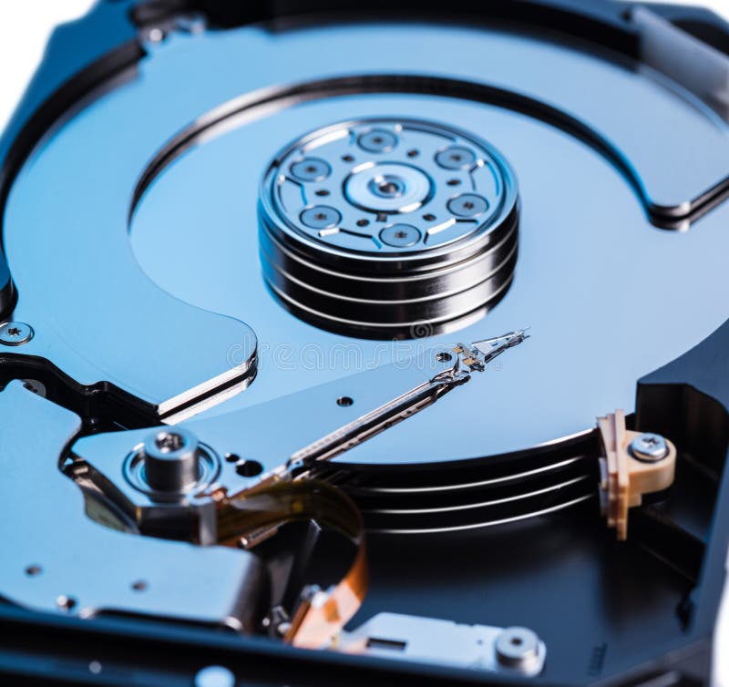 Hard disk memory close-up stock photo. Image of microelectronics - 91099994