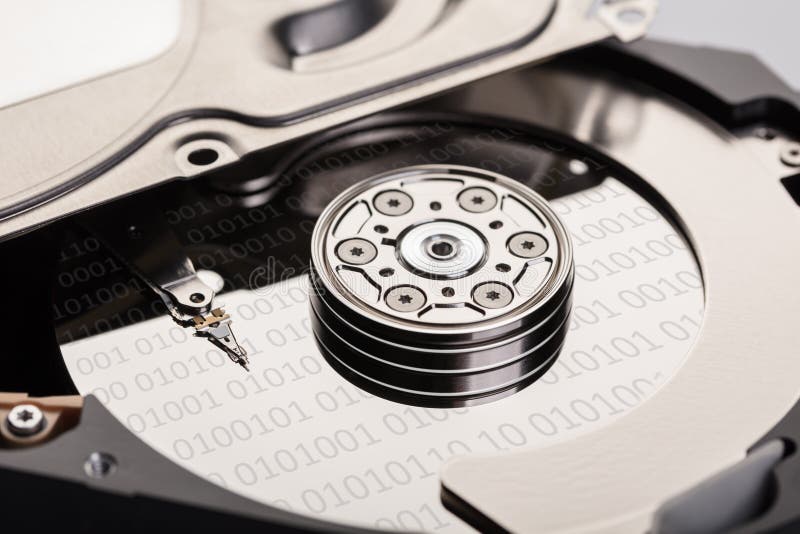 Hard disk memory close-up stock photo. Image of harddrive - 91100132