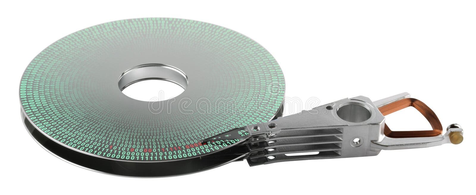 Hard Disk Platter and Actuator Arm Stock Photo - Image of data, medical ...