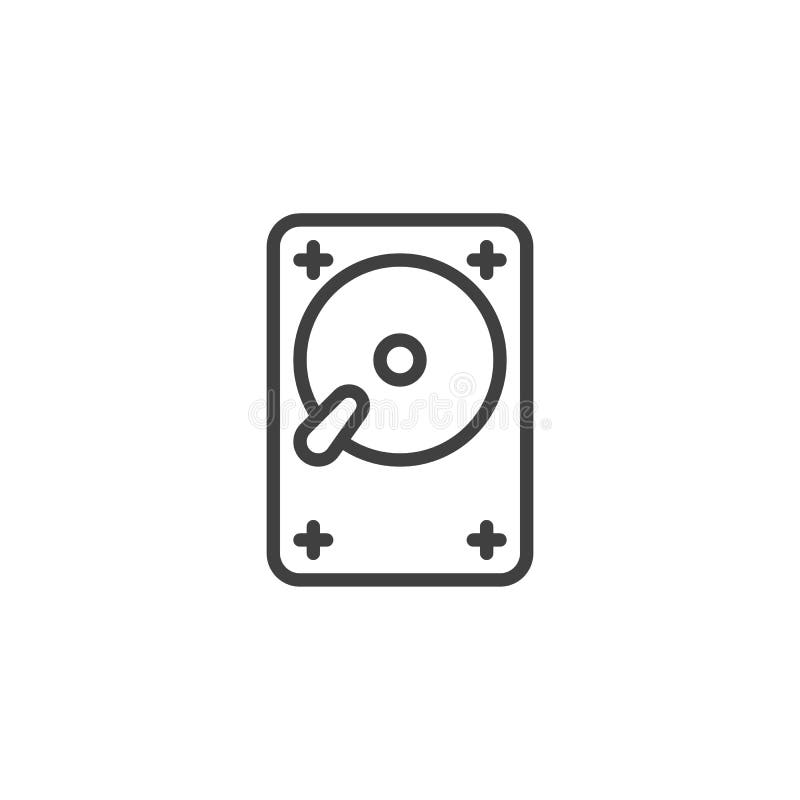 Hard Disk Storage Line Icon Stock Vector - Illustration of graphics ... Hard Disk Storage Line Icon Stock Vector - Illustration of graphics ...