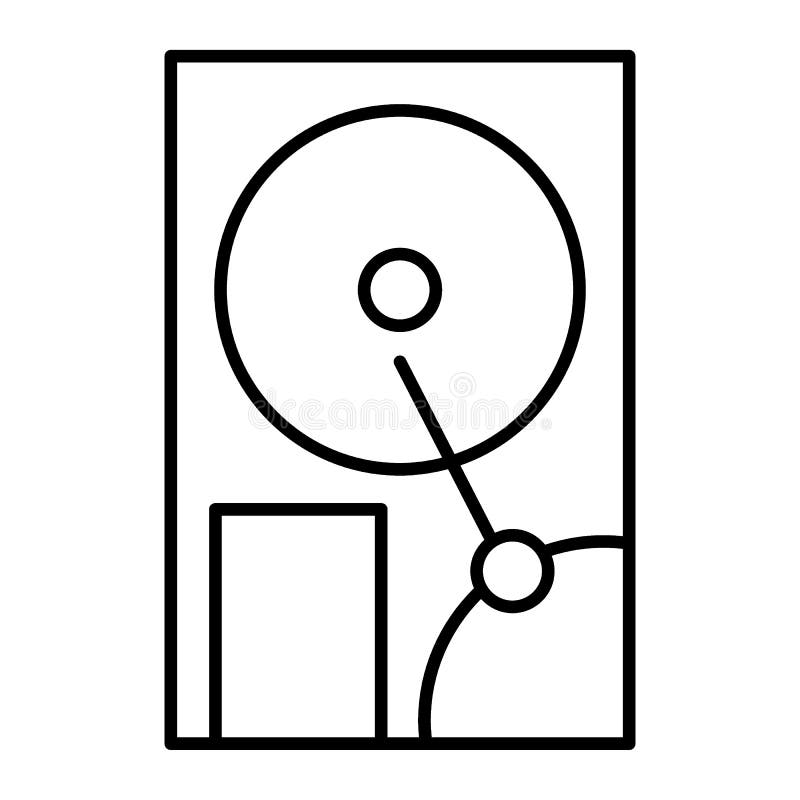 Hard Disk Drive Icon, Outline Style Stock Vector - Illustration of ... Hard Disk Drive Icon, Outline Style Stock Vector - Illustration of ...