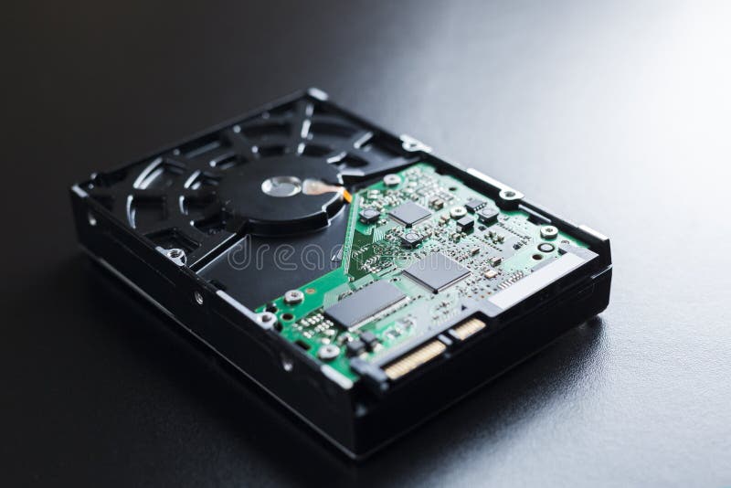 Detail of Hard Disk Connection on Top of a Table Stock Image - Image of ...