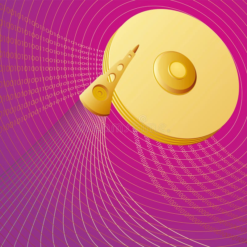 Hard disk (vector) stock vector. Illustration of data - 8401414