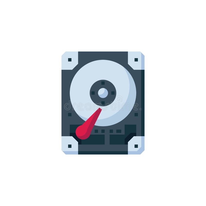 Hard Disk Vector Icon. Computer Component Icon Flat Style. Perfect Use ...