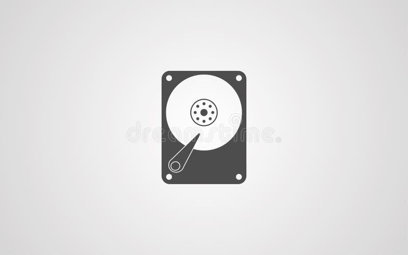 Hard Disk Vector Icon Sign Symbol Stock Vector - Illustration of hard ...