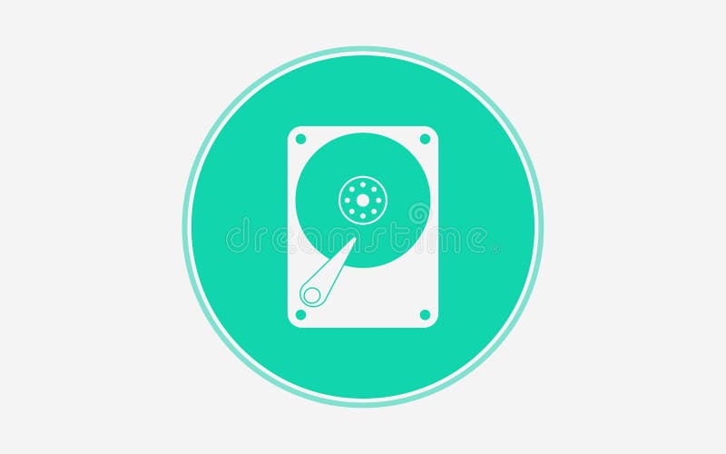 Hard Disk Vector Icon Sign Symbol Stock Vector - Illustration of ...