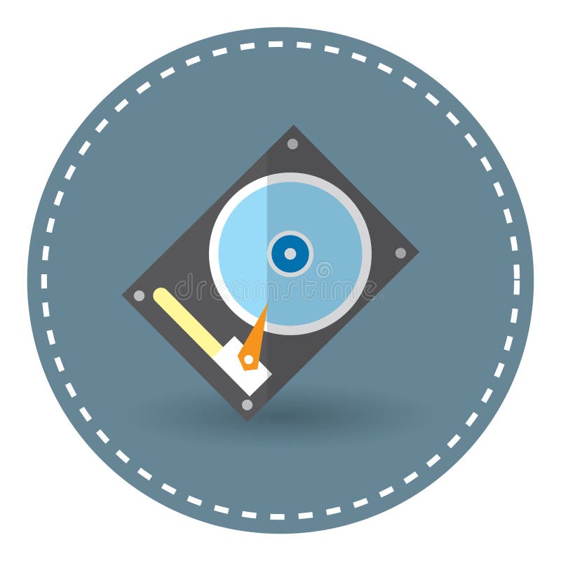 Hard Disk Drive. Vector Illustration Decorative Background Design Stock ...