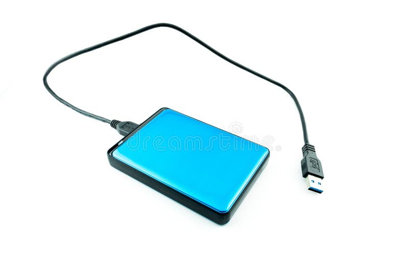 Portable External Hard Drive Disk Isolated Stock Photo - Image of ...