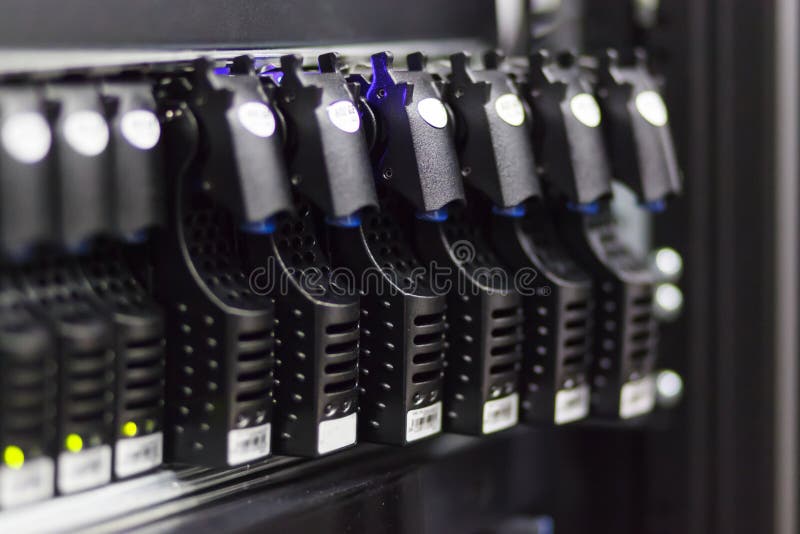 Hard Disks Drive in the Storage System Stock Image - Image of ...