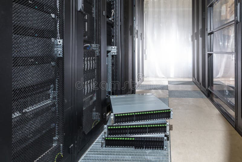 Storage System in the Data Center Stock Image - Image of industry ...