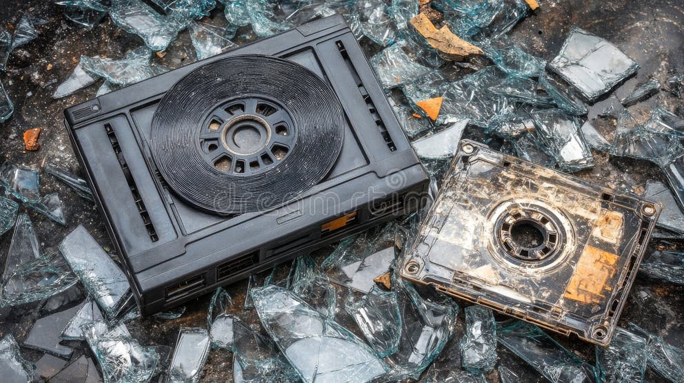 The Hard Drive Appears Atop a Stack of Shredded Drives Stock Photo ...