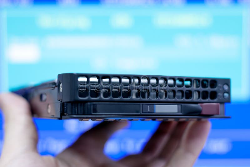 Array of Data Storage Hard Drives in Internet Data Center Stock Image ...