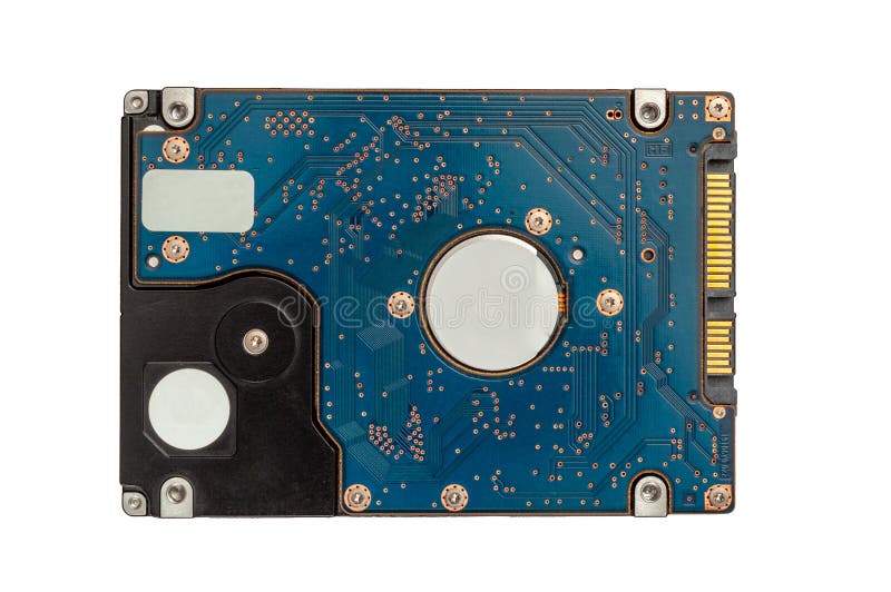Hard Drive Bottom View Board Isolate Stock Photo - Image of disc ...