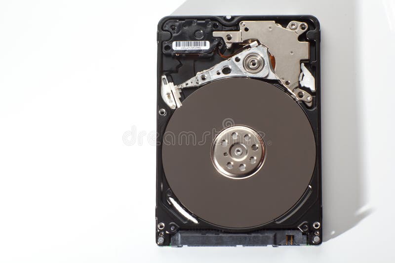 A Hard Drive from a Computer without a Cover Stock Photo - Image of ...