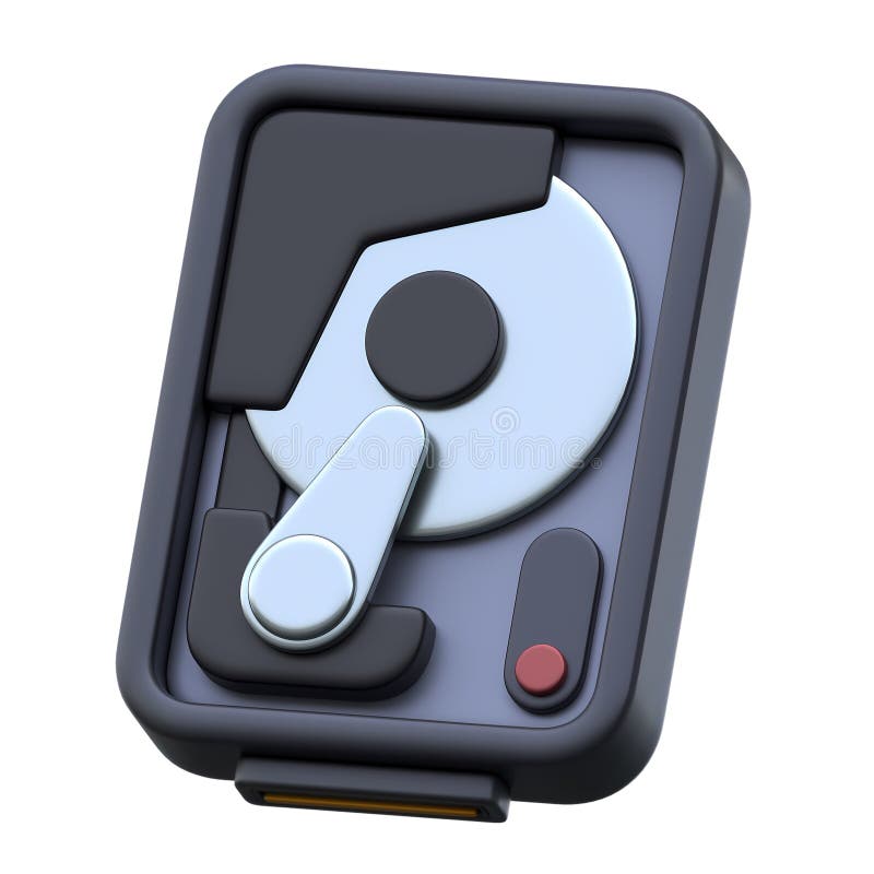 Hard Drive 3D Icon stock illustration. Illustration of performance ...