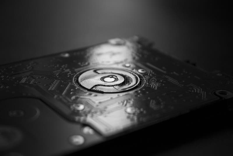 Hard Drive on a Dark Surface Stock Image - Image of information ...