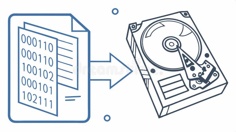 Hard Drive Data Transfer, Data Migration and Backup Icon Vector Design ...